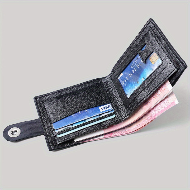 Men's Leather Hasp Short Wallets Credit Card Holders Coin - Temu New ...