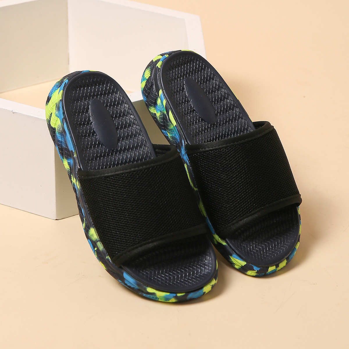 Casual Camouflage Slippers Boys Non Slip Lightweight Open - Temu New Zealand