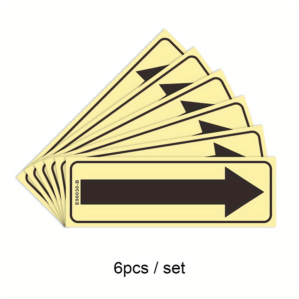 Pvc Black Direction Arrow Safety Sign Glow In The Dark - Temu Romania