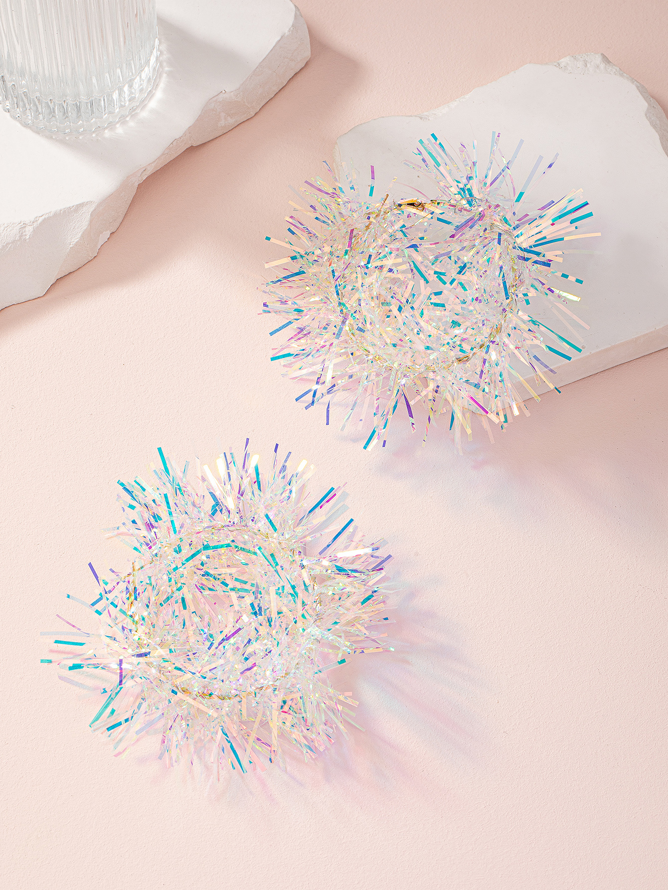 laser exaggerated hoop earrings style iron - Temu Australia