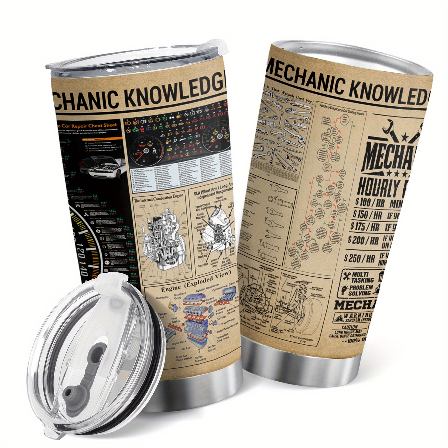 knowledge tumbler mechanic tumbler cup - Temu Australia