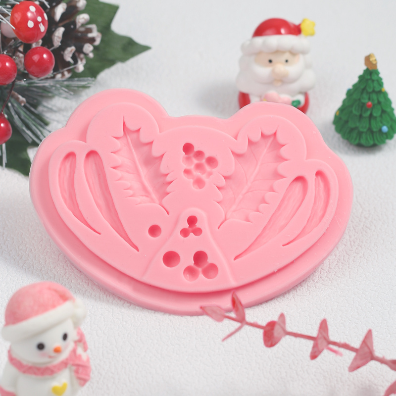 Holly Leaf Fondant Mold Christmas Cake Decorating Silicone - Temu Australia