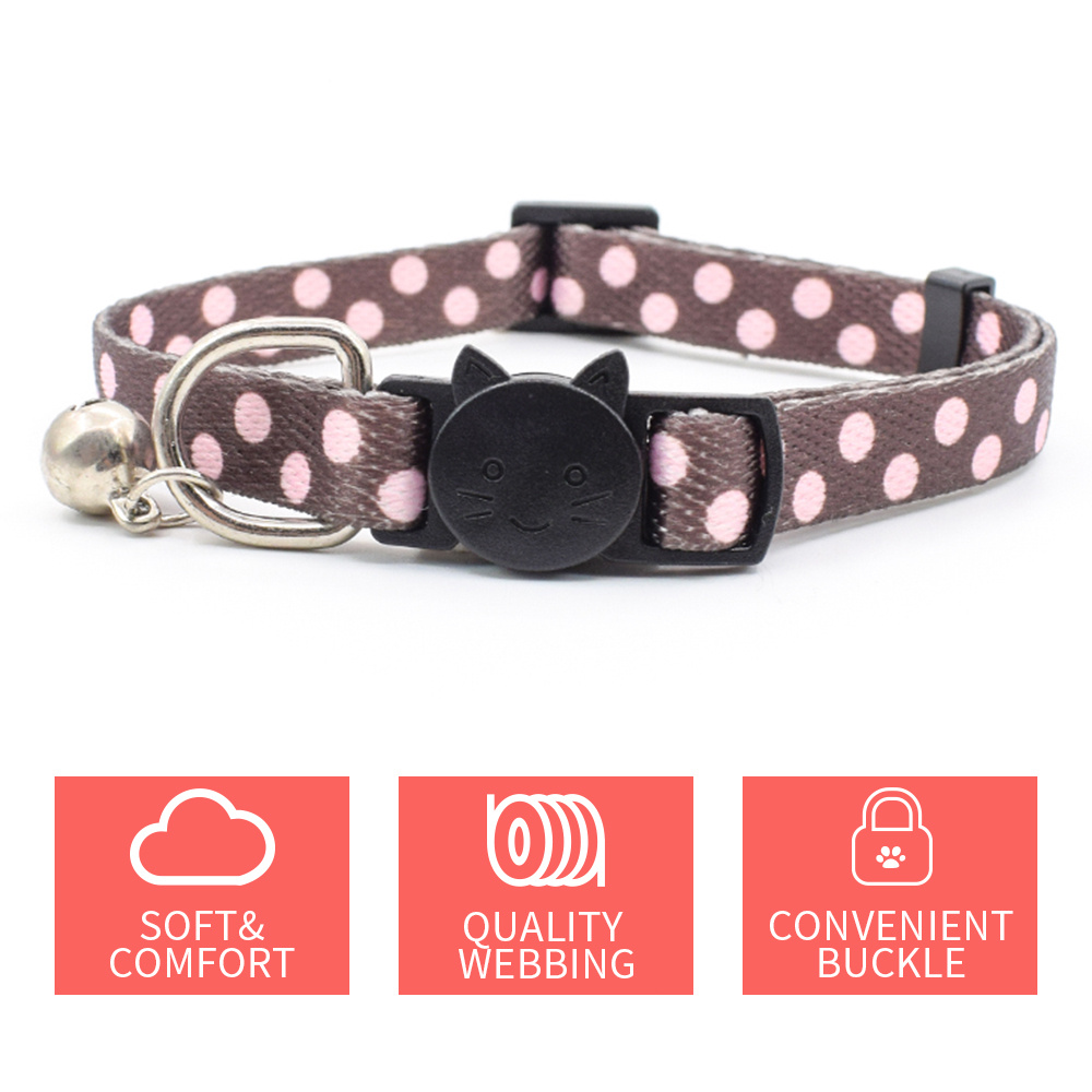 Polyester Cartoon Print Pet Cat Collar Bell Multicolor - Temu United ...