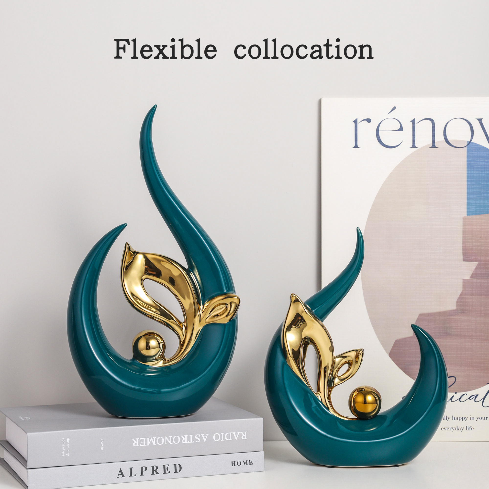 Modern Ceramic Statue Home Decorations Living Room Office - Temu