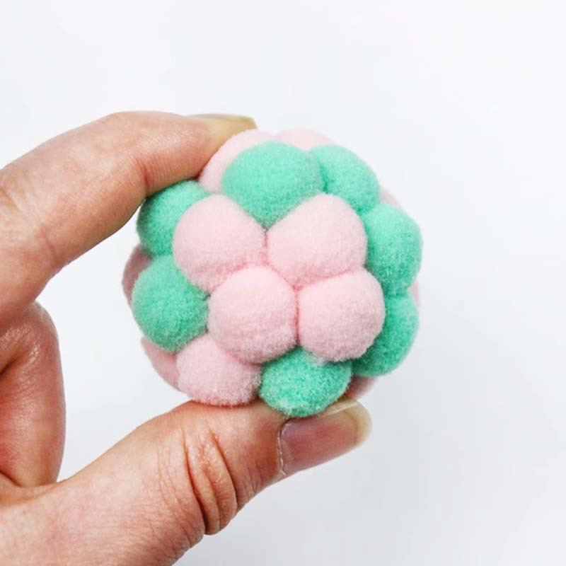 Cat Toy Balls Soft Fuzzy Balls Cats Chewing - Temu United