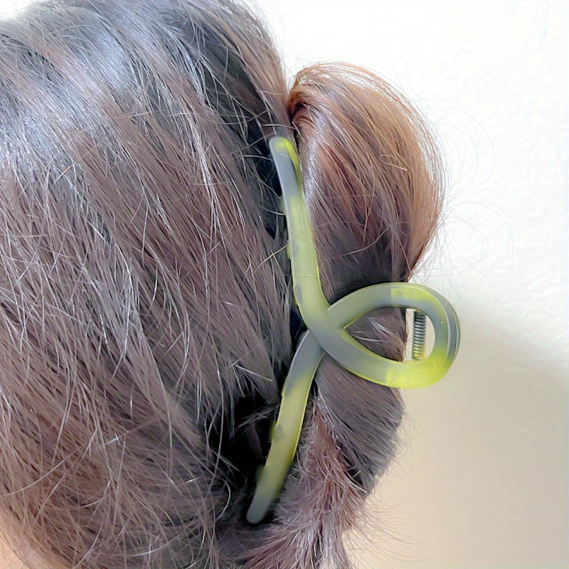 Gradient Color Simple Hair Clip Comfortable Claw Clips Cute - Temu ...