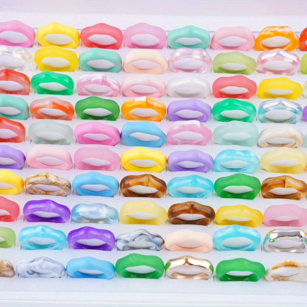 Cute Jewelry Set Irregular Shape Bright Color Mix Match - Temu Norway