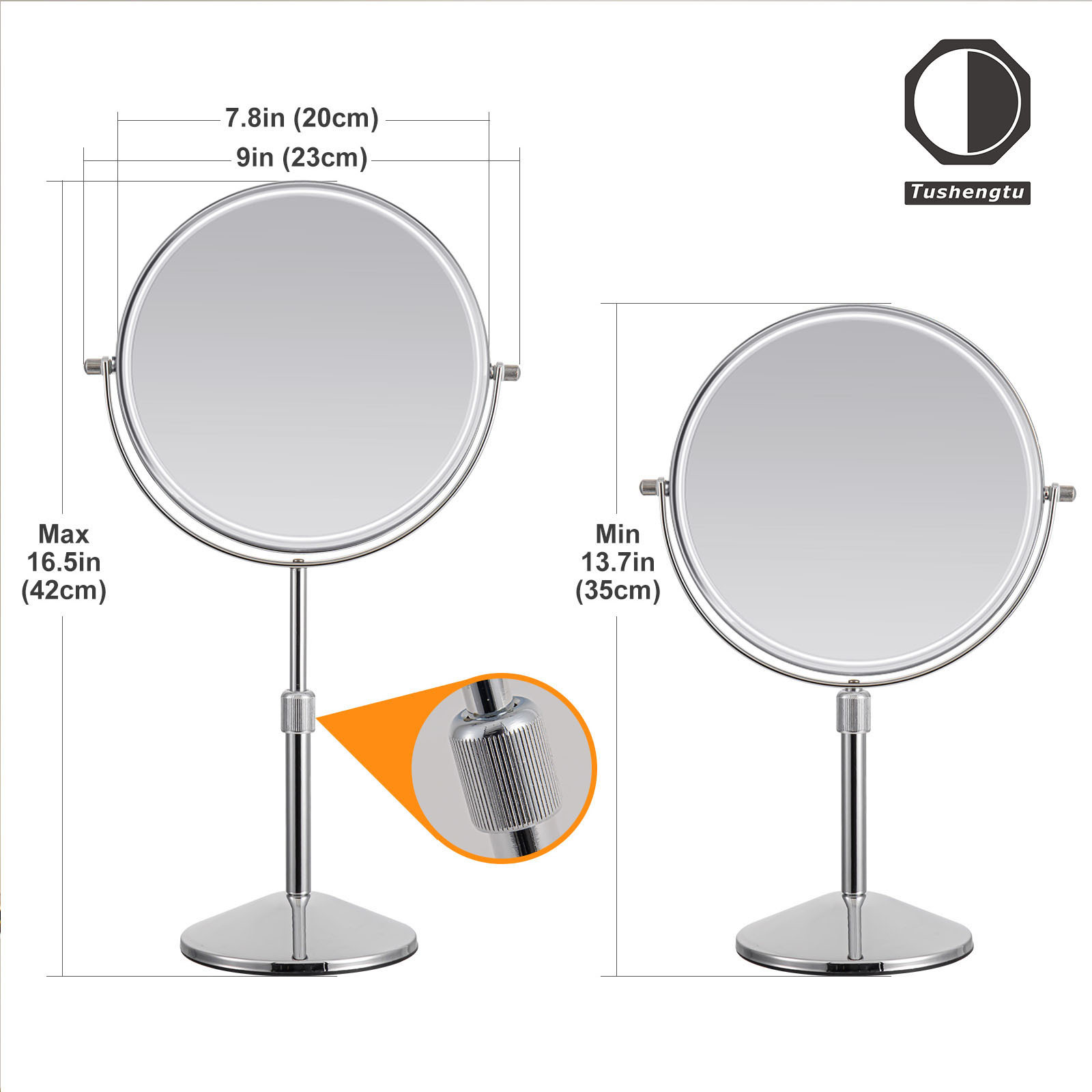 Desktop Makeup Mirror 10x Magnification Double sided - Temu United