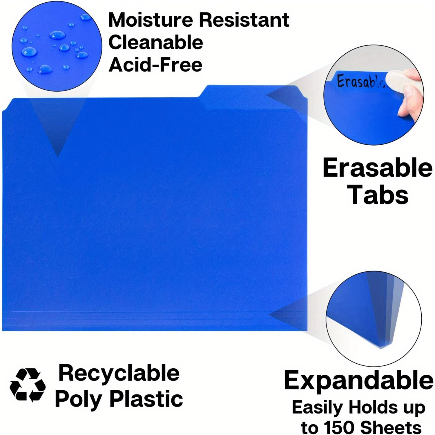 6/ Plastic File Folders Colored Sticky Labels Heavy Duty - Temu Australia