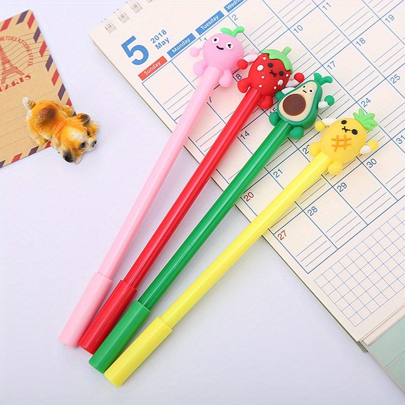 4pcs cute pen creative learning stationery student exam water based pen ...