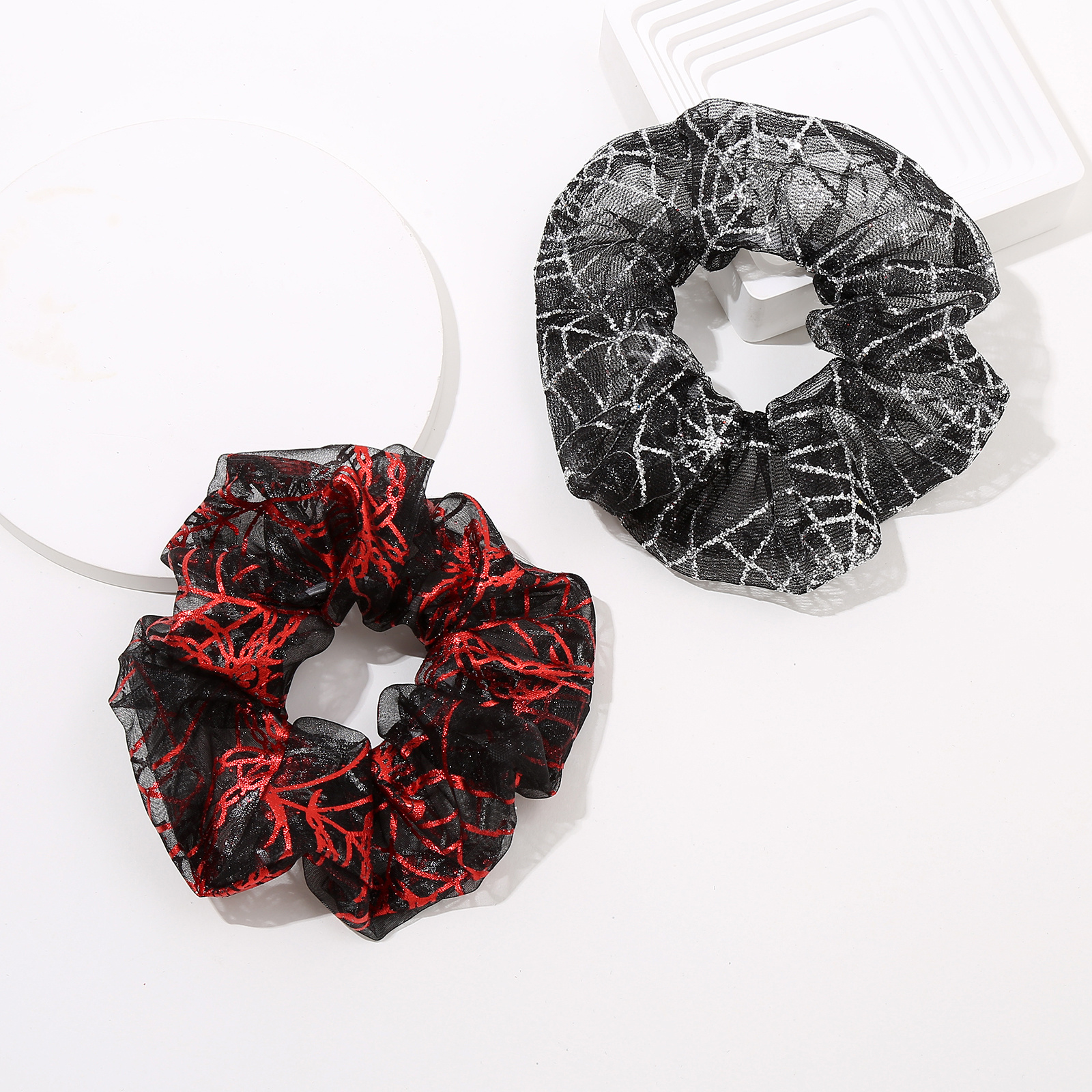 3 Unids Halloween Organza Hair Scrunchies Skull Red - Temu Mexico