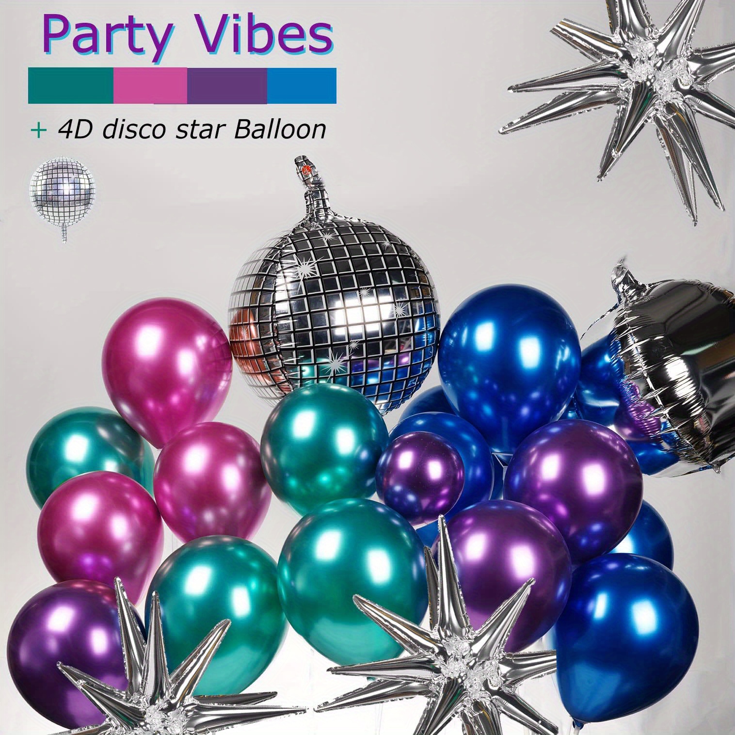 Metal Balloon Garland Set Disco Party Decorations Chrome - Temu Nigeria