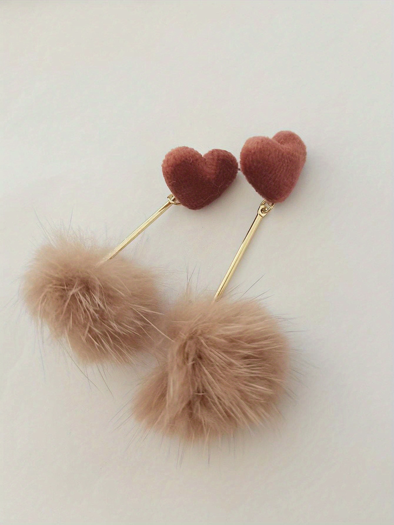 fashion niche design heart shaped dangle earrings - Temu Canada