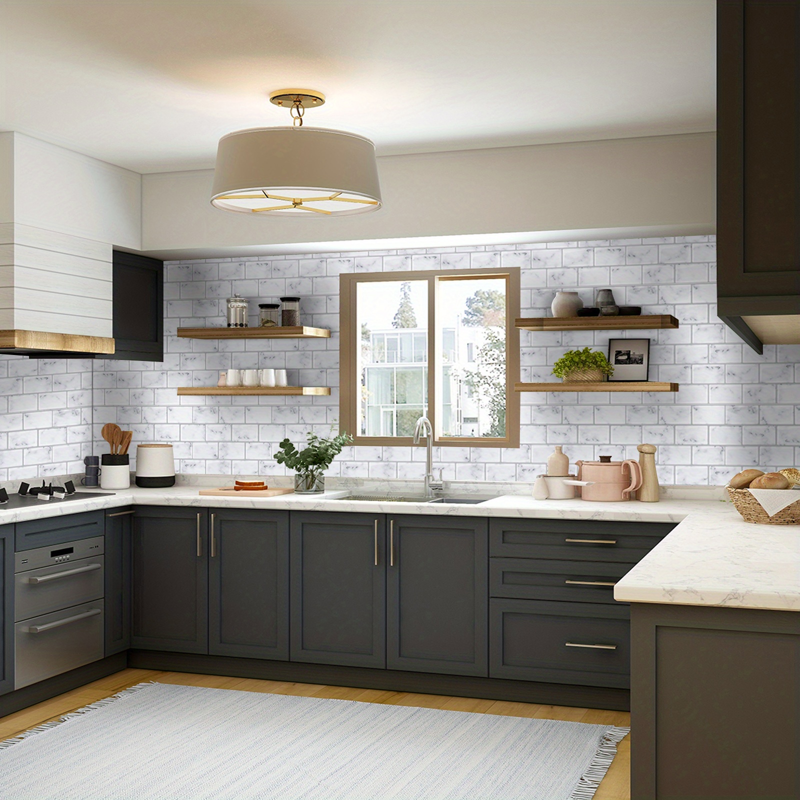 Peel Stick Backsplash Tile Transform Kitchen Self adhesive - Temu Australia