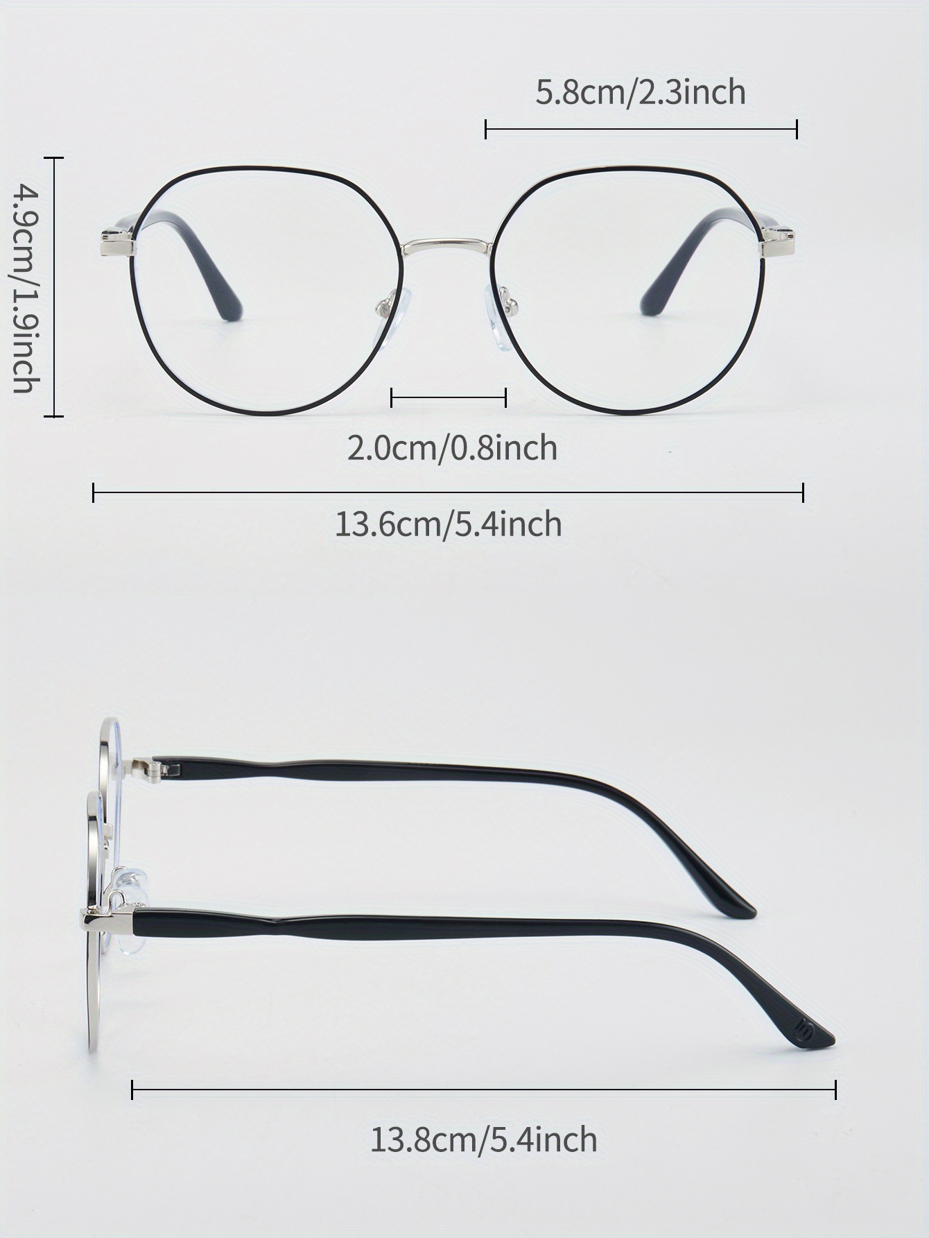 blue light blocking glasses round metal frame clear lens - Temu Australia