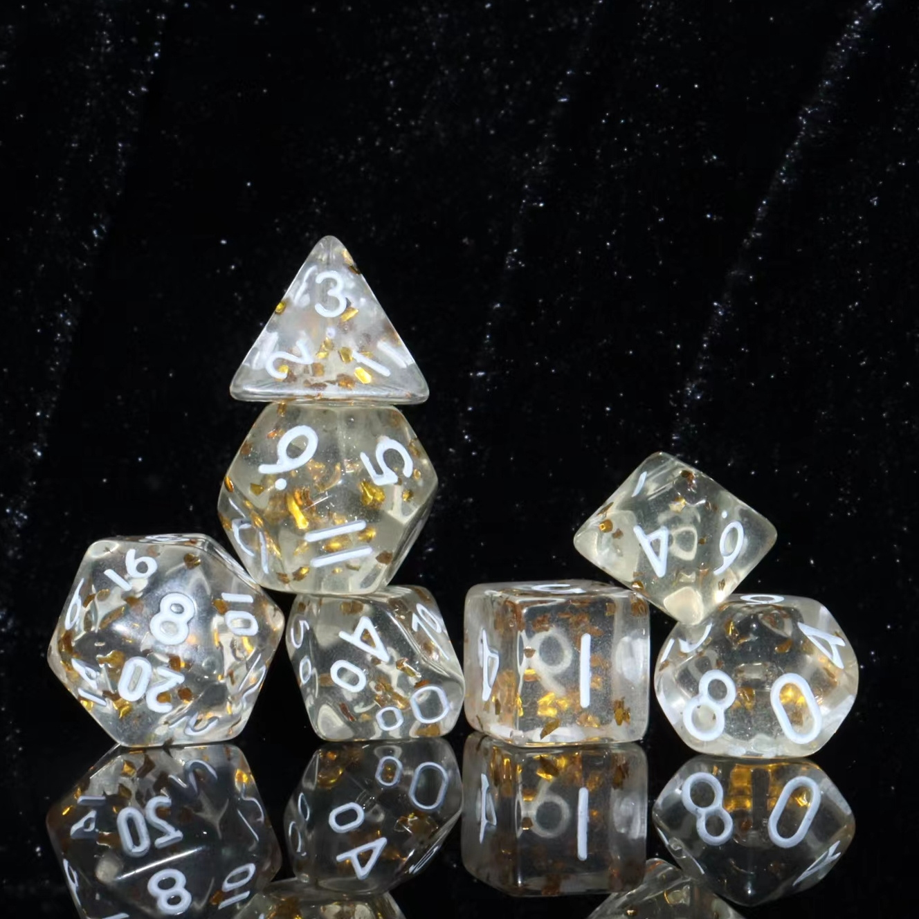 Mini Dice Game Dice Acrylic Polyhedral Design Monochrome - Temu
