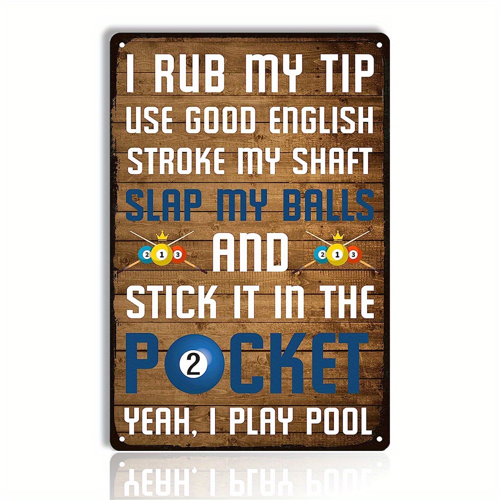 Funny Billiards Tin Sign Pool Table Accessories Pool Room - Temu