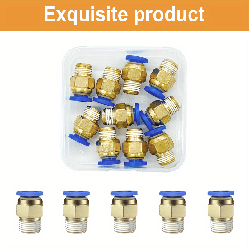 Pc Pneumatic Quick Connector Copper Wire Air Pipe Hose - Temu