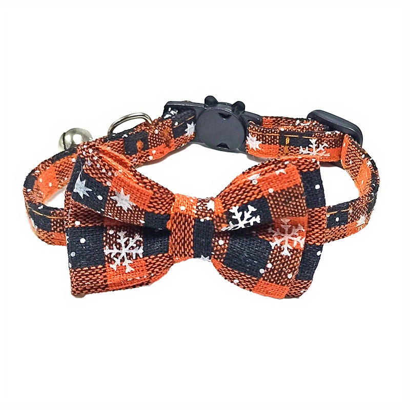 Christmas Plaid Cat Collars Cat Bow Tie Collar Adjustable - Temu Norway