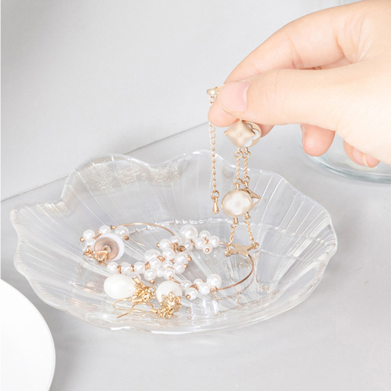 Simple Shell-shape Design Jewelry Plate - Makeup Table Ornament Plate ...
