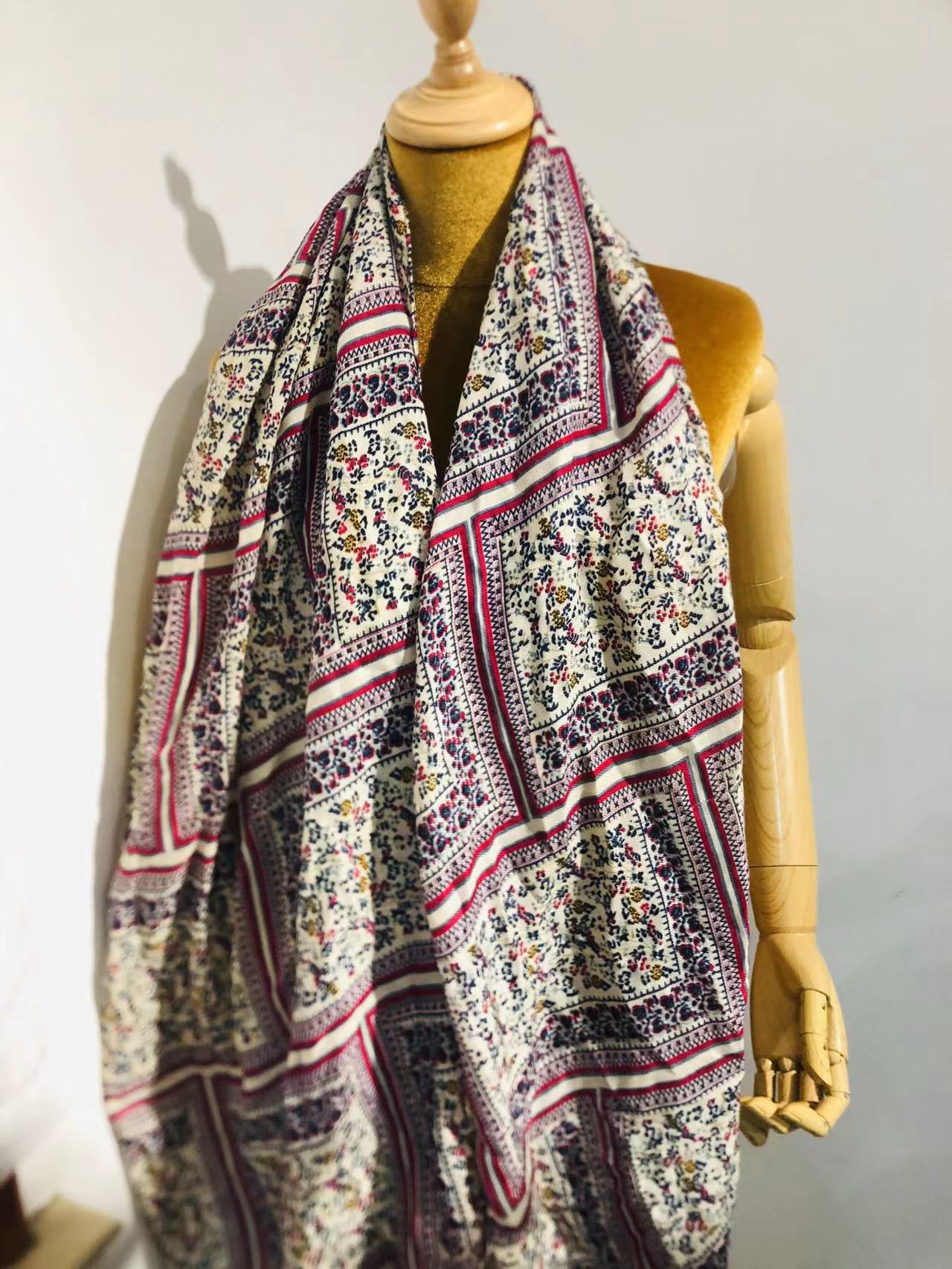 boho style bandana print scarf polyester travel holiday - Temu Australia
