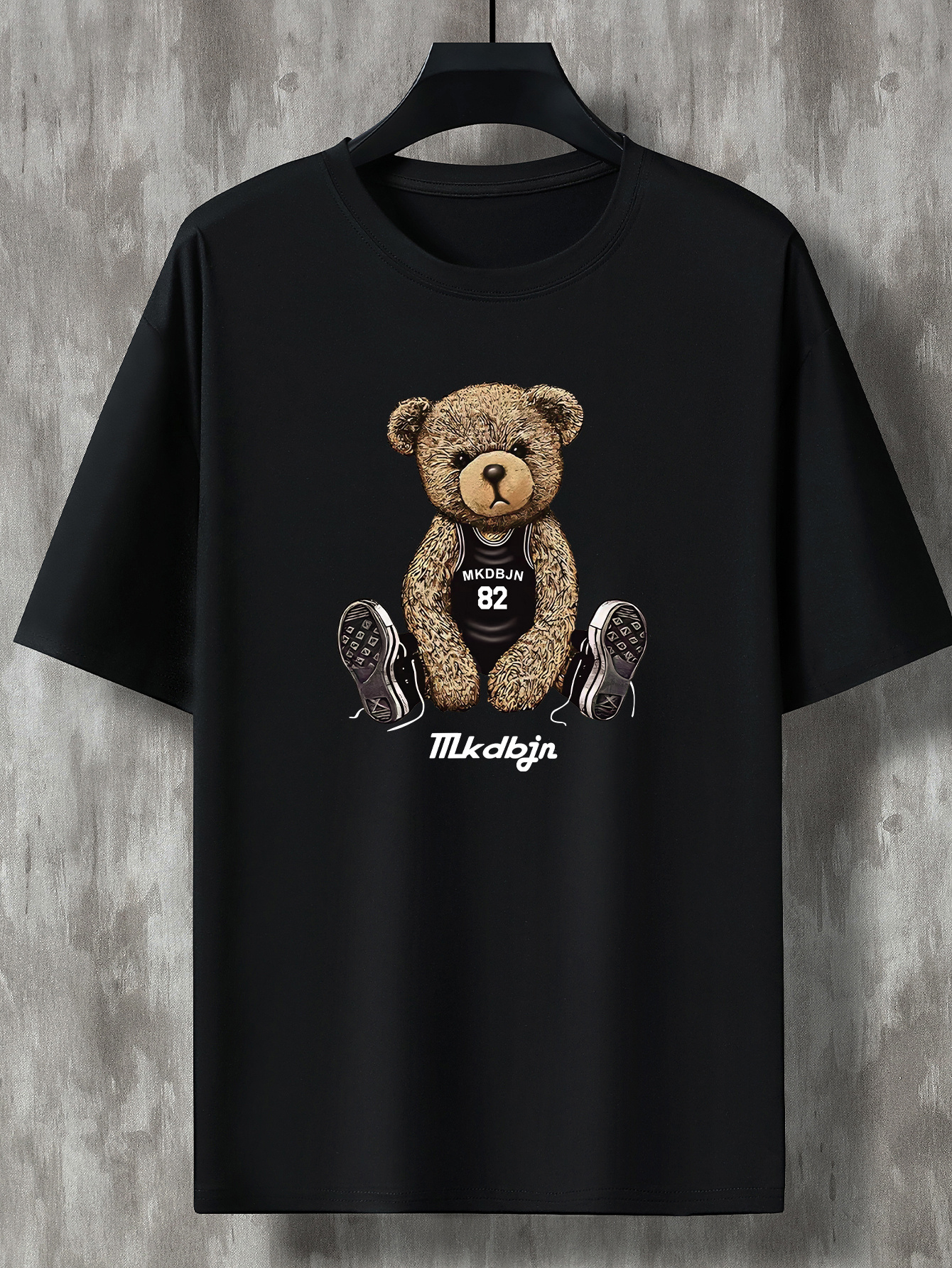 Men's Trendy Teddy Bear Graphic Loose Casual Short Sleeve T - Temu Canada