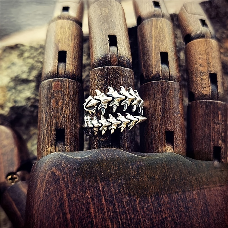 Punk Style Gothic Personality Creative Retro Dragon Bone Men - Temu ...