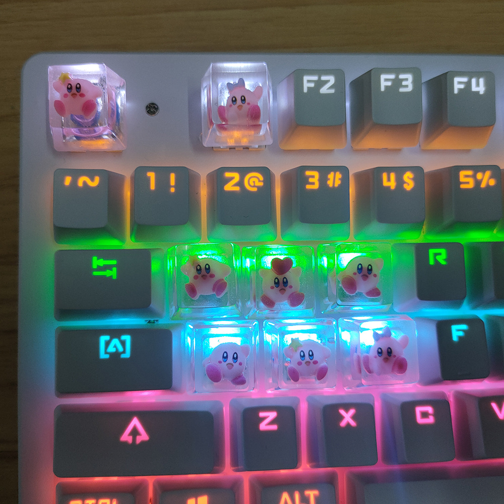 Anime Cute Diy Key Games Transparent Keycaps For - Temu