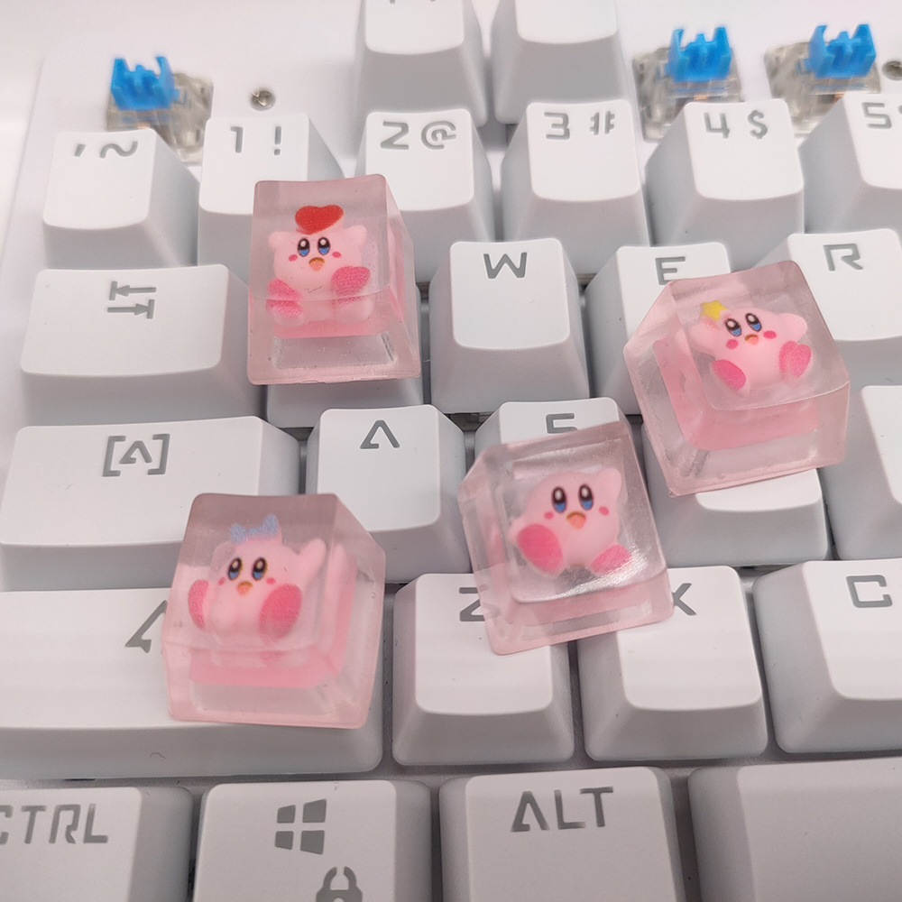 Anime Cute Diy Key Games Transparent Keycaps For - Temu