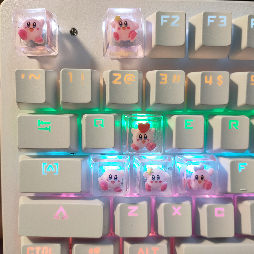 Anime Cute Diy Key Games Transparent Keycaps For - Temu