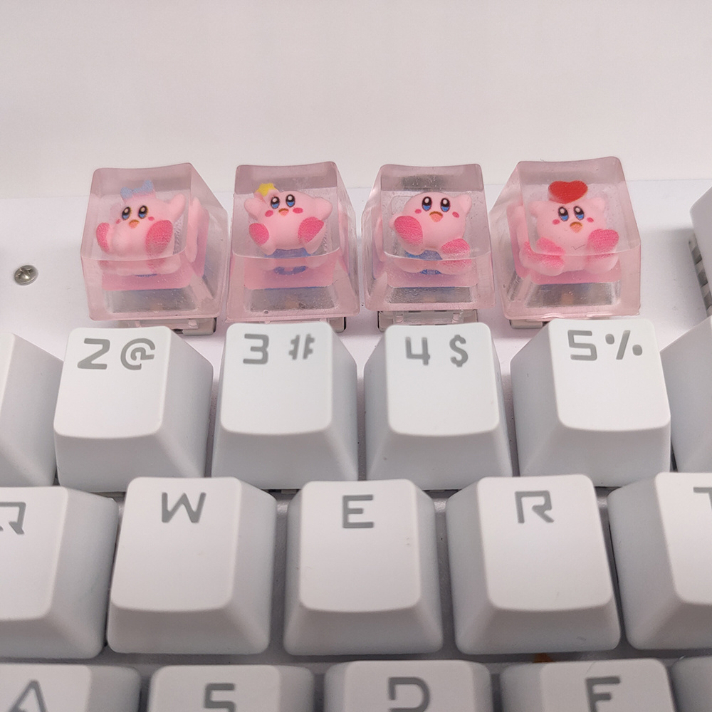 Anime Cute Diy Key Games Transparent Keycaps For - Temu