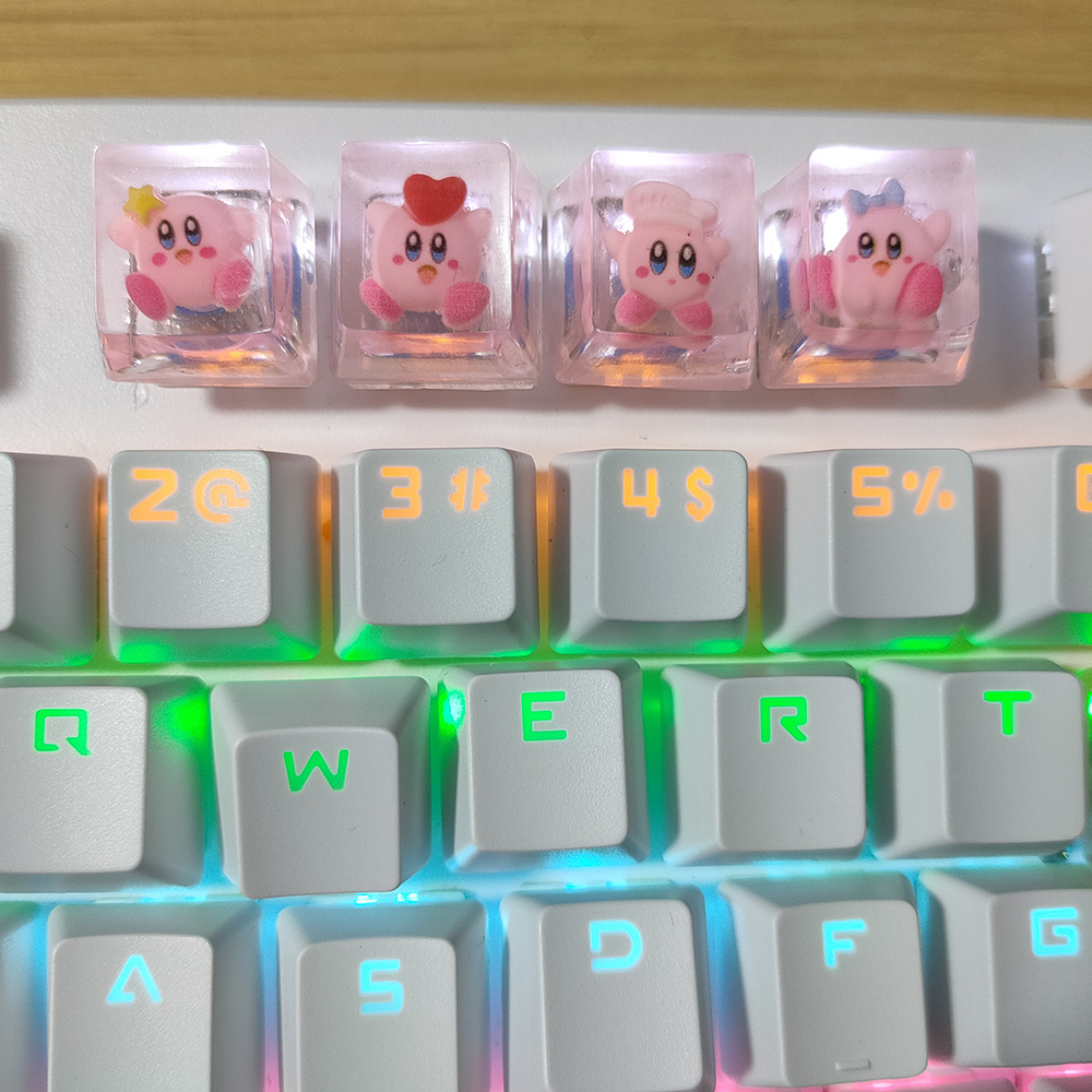 Anime Cute Diy Key Games Transparent Keycaps For - Temu