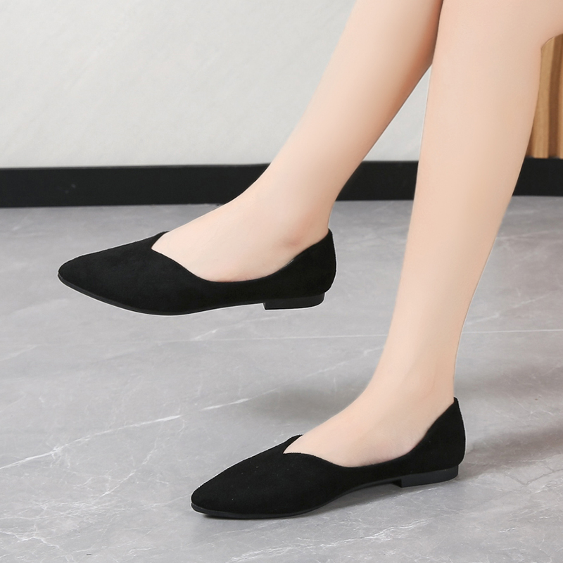 Womens Pointed Toe Ballet Flats Pointed Toe Soft Sole Solid Temu Norway
