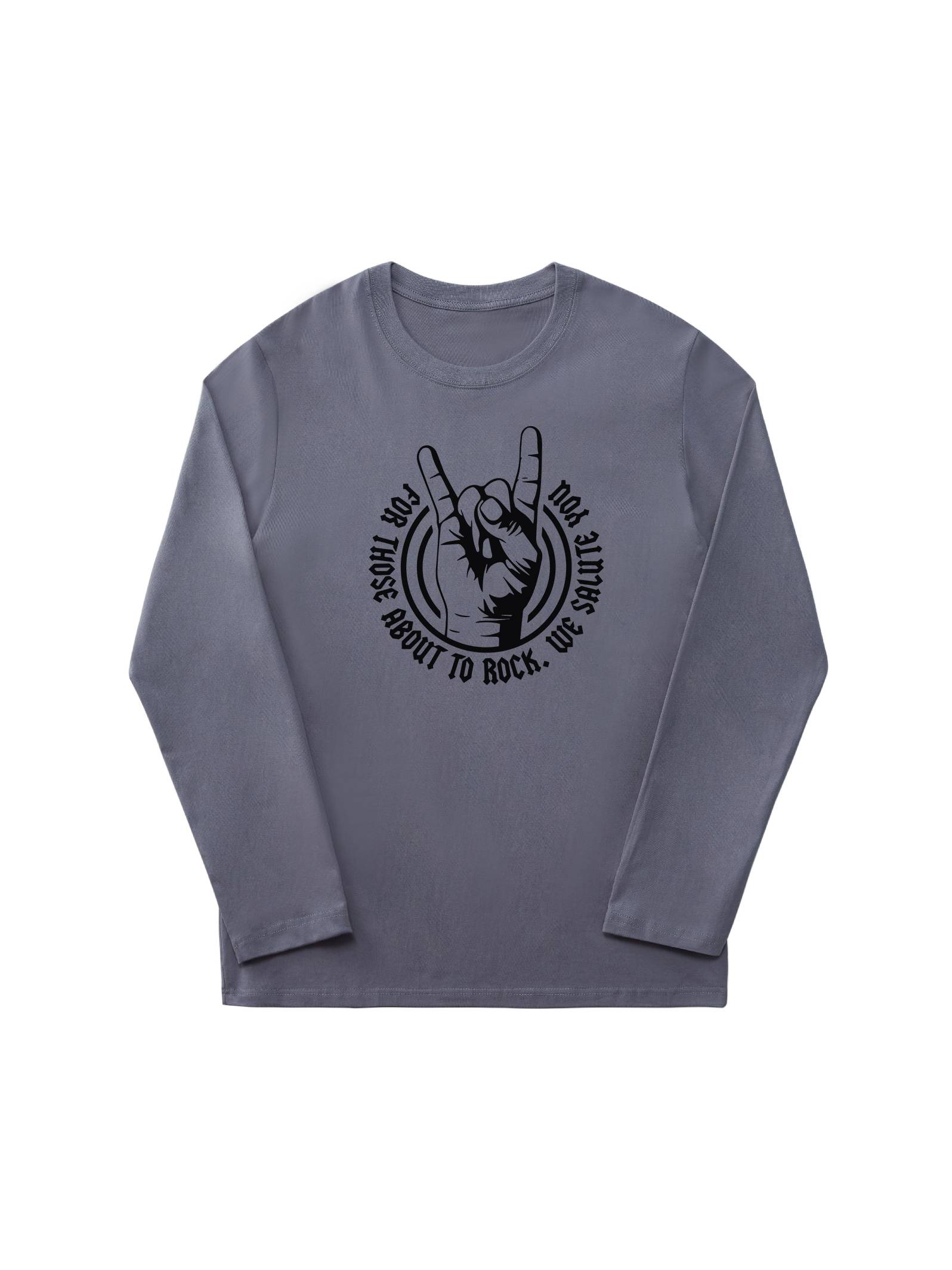 Rock Salute Men's Casual Multicolor T shirt Crew Neck Long - Temu Australia