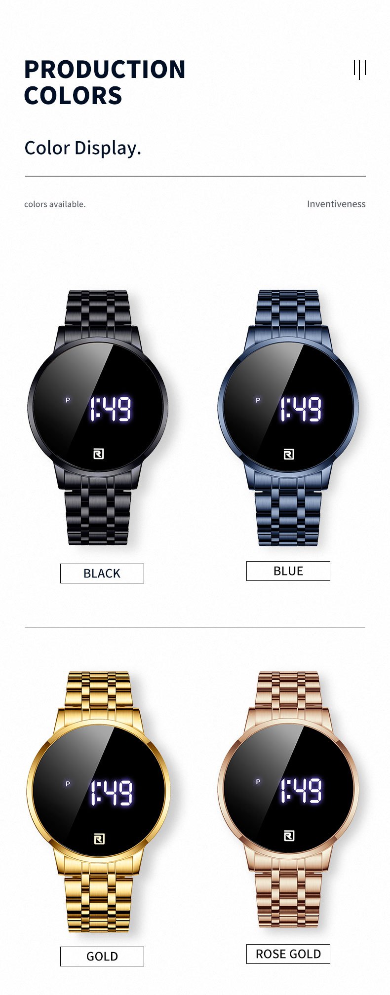 Couple Wristwatch Reward Digital Touch Screen Sport - Temu