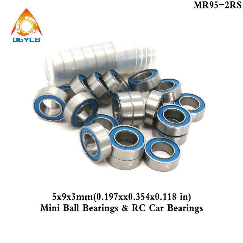 10 個 Mr95 2rs ベアリング 3 5x9x3 ミリメートルミニチュア Mr95-2rs ボールベアリング Mr95 Rs ド L ...