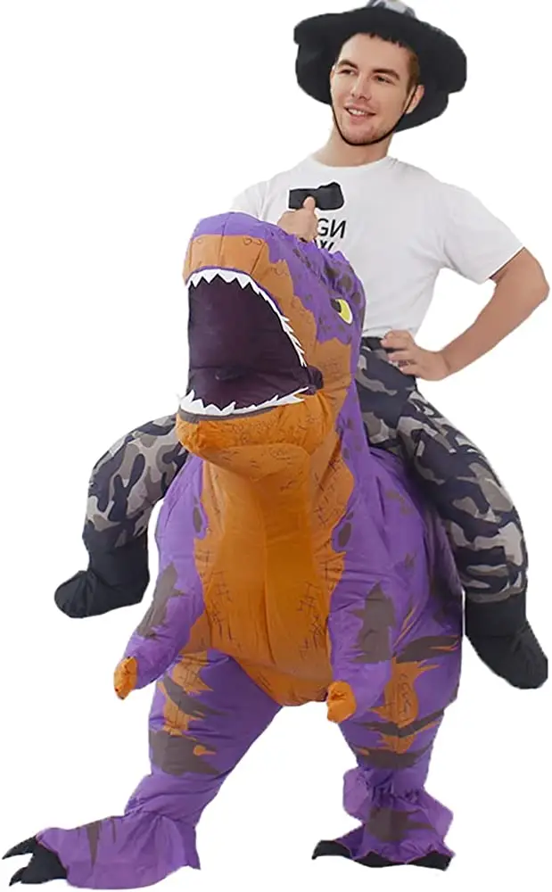 Inflatable Ride On Dinosaur Costumes Adult T Rex Ride Halloween