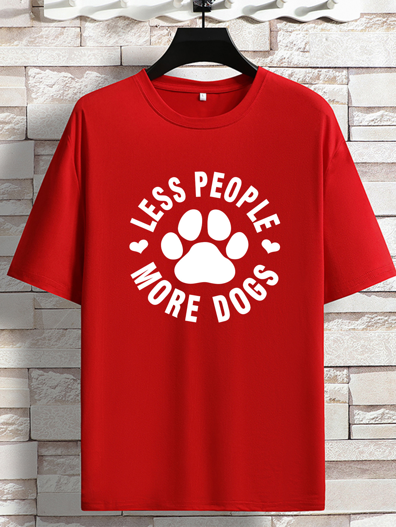 2023 's "less People Dogs" Short Sleeve T shirt Crew - Temu Philippines