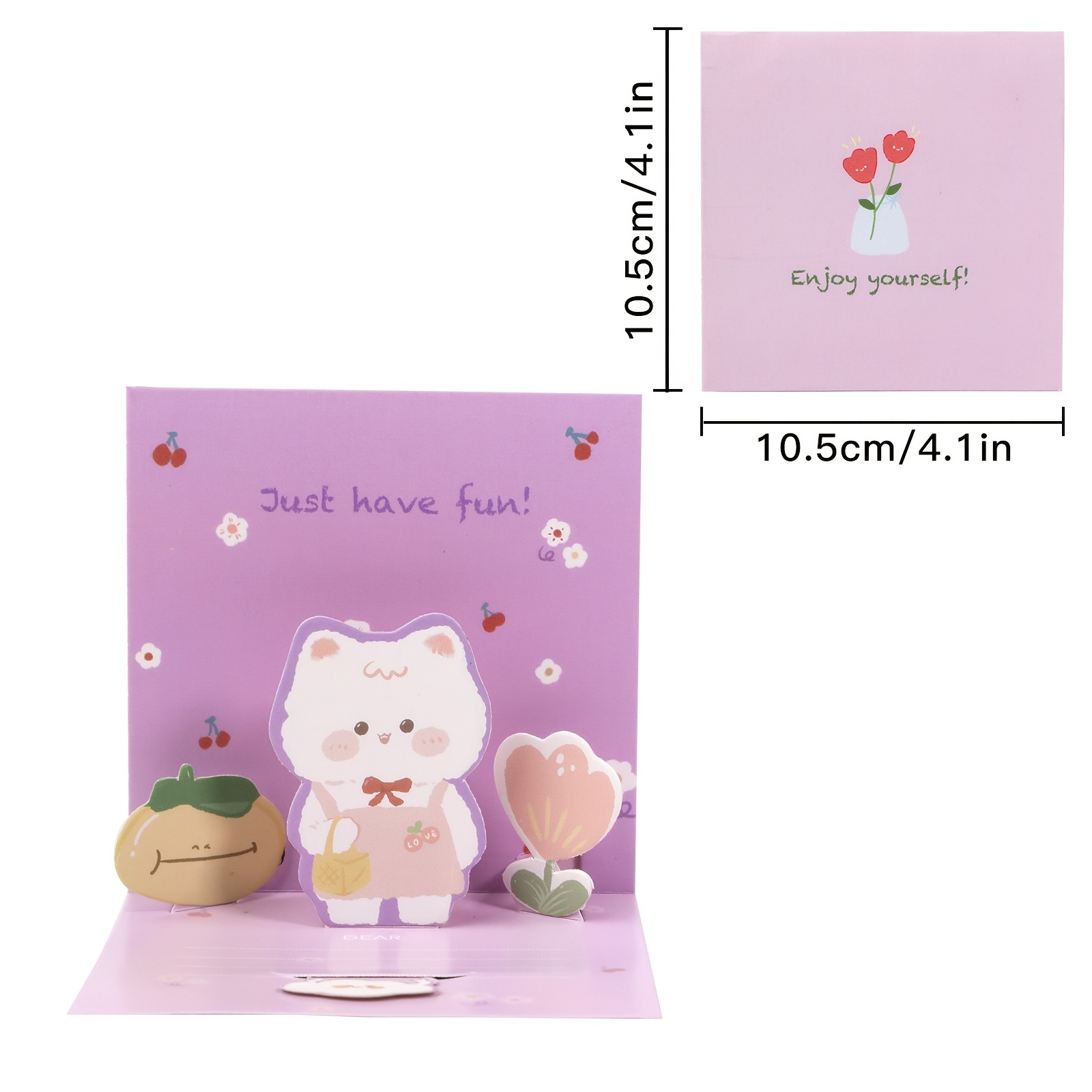 new cute bear birthday greeting card cartoon animal 3d - Temu Ireland
