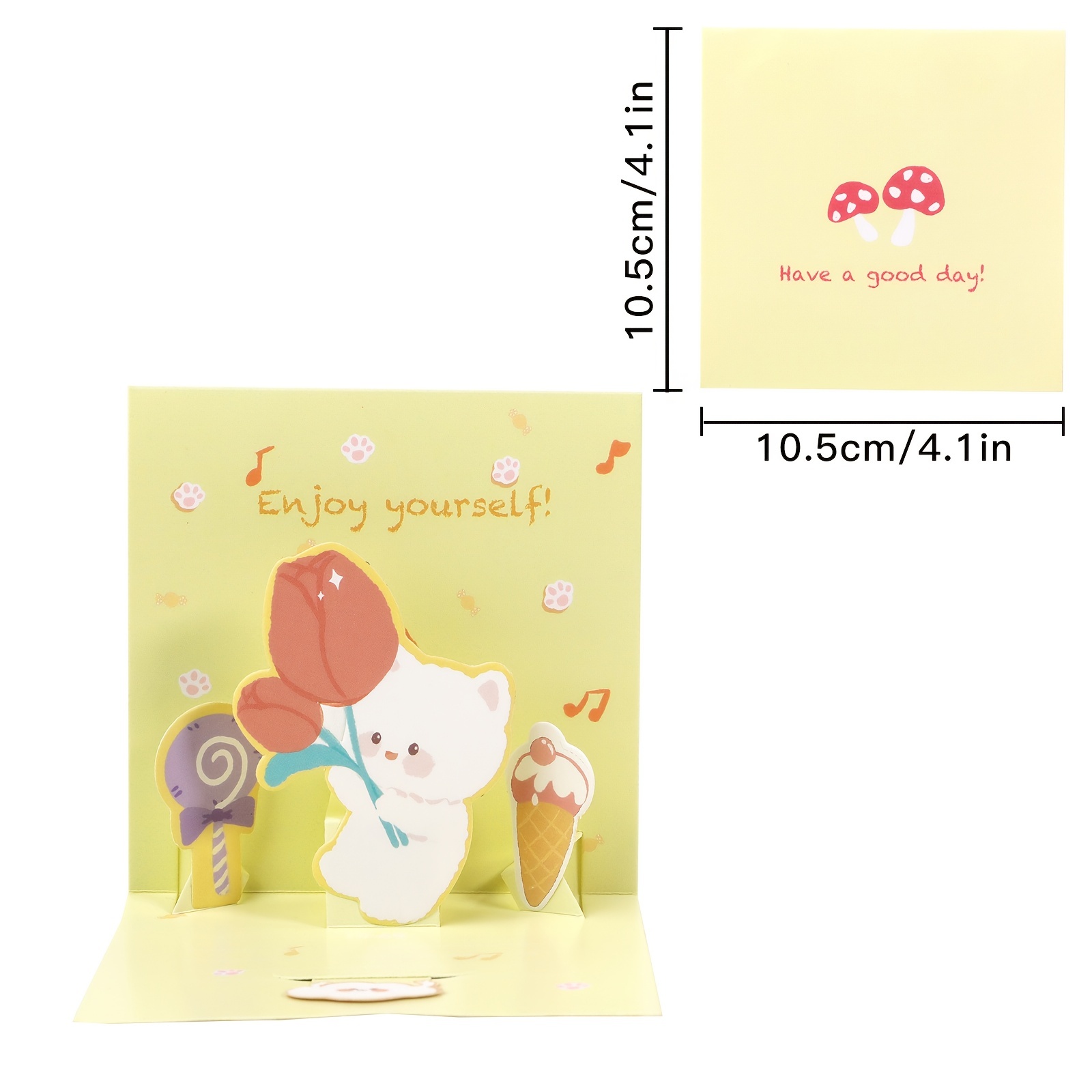 new cute bear birthday greeting card cartoon animal 3d - Temu Ireland