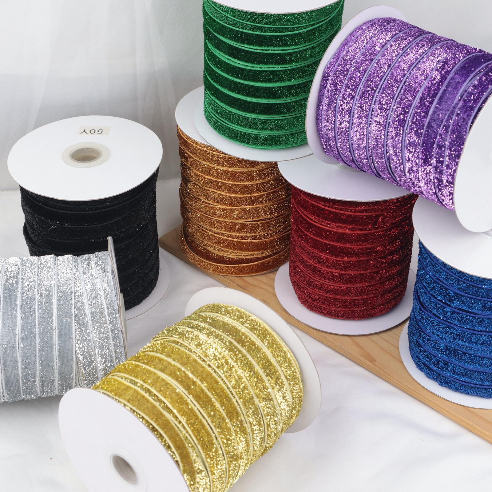 Colorful Craft Ribbon 50 Yards Wide Lace Trim Sewing Lace - Temu Australia