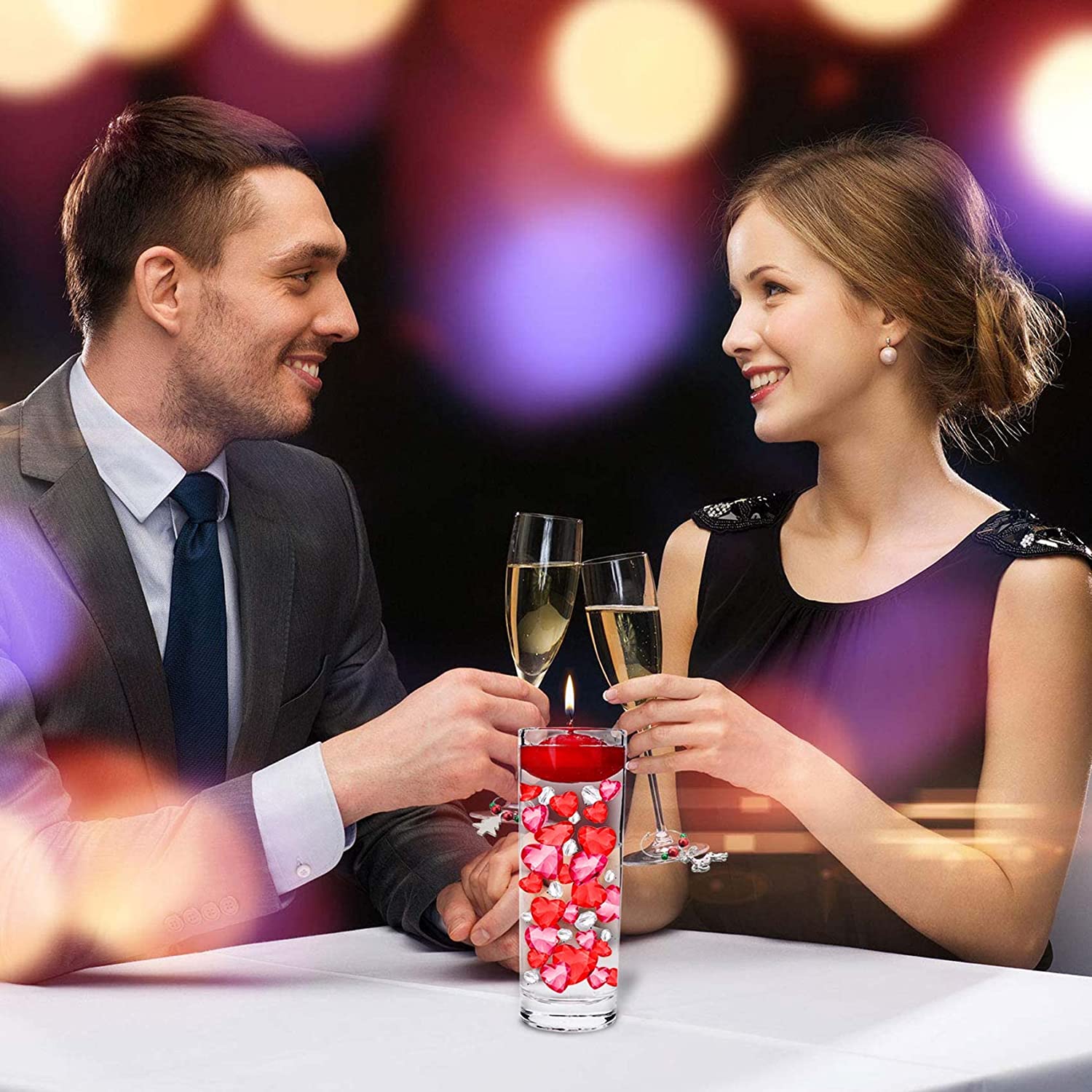 valentine's day acrylic heart colorful heart shaped acrylic - Temu ...