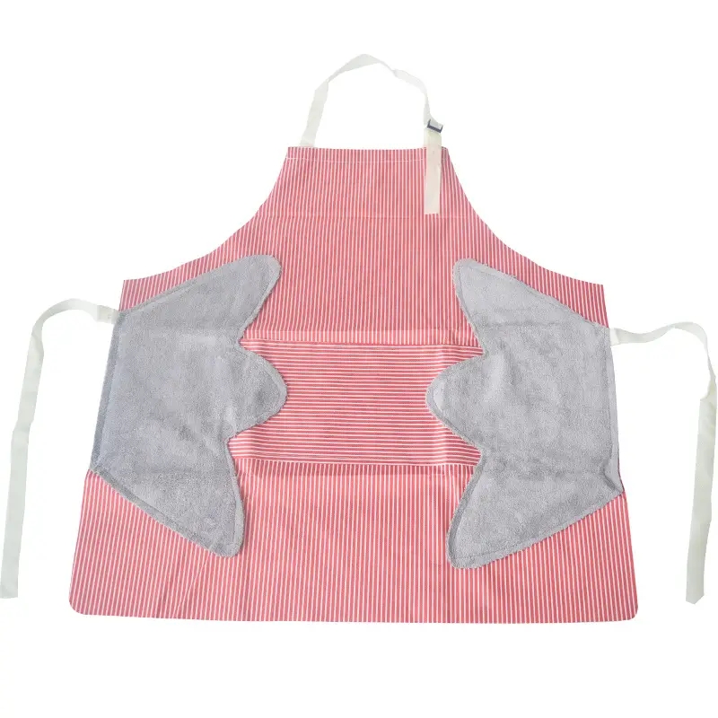 1pc Striped Linen Aprons Adjustable Kitchen Cooking Apron Machine ...