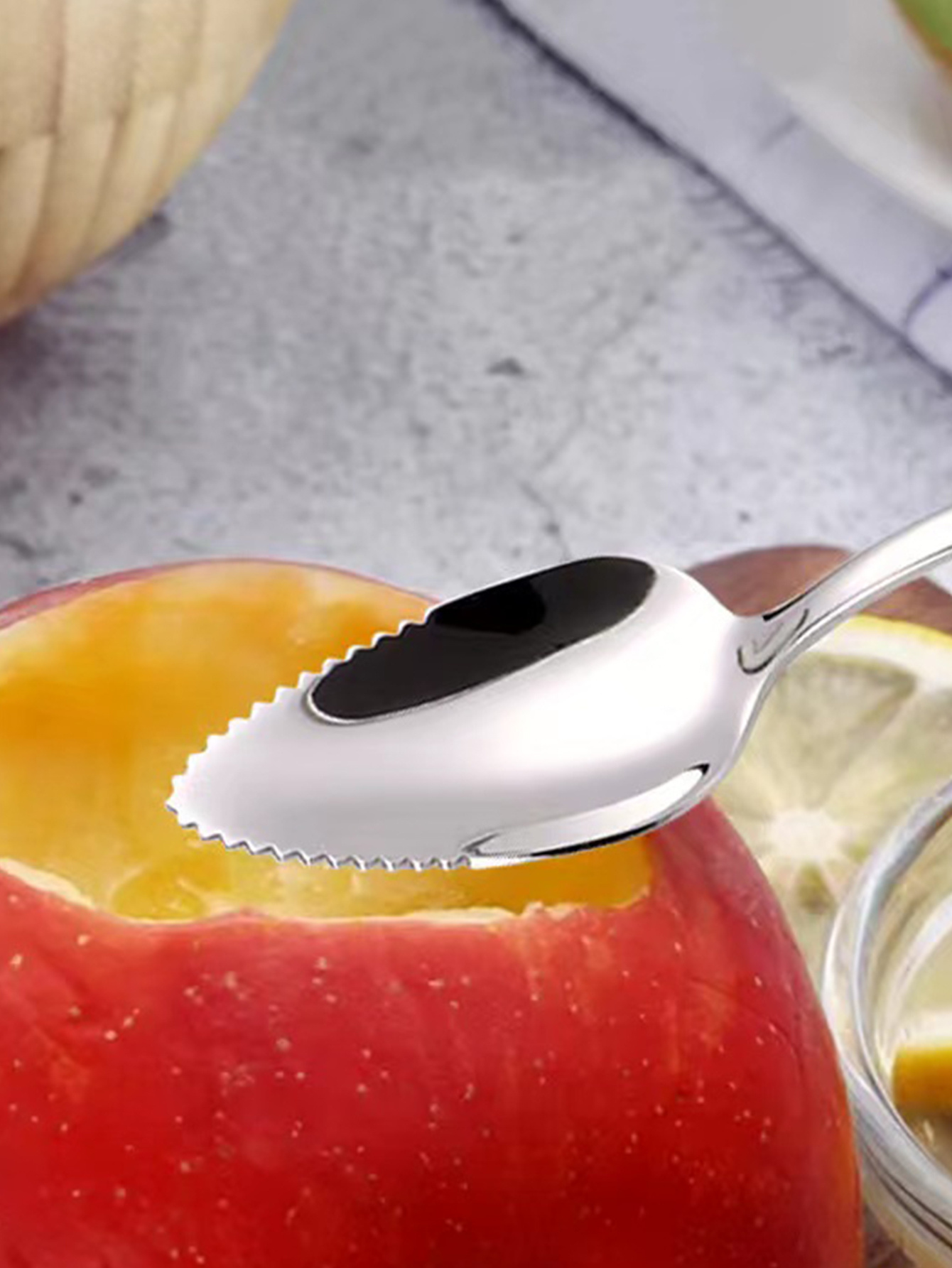 Steel Spoon Serrated Reusable - Temu New Zealand