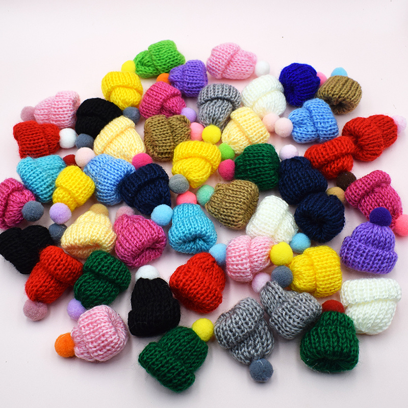 103040185pcs 무작위 색깔 Diy 손가락 뜨개질 모자 매력 크리스마스 장식을위한 땋은 펜던트 Temu