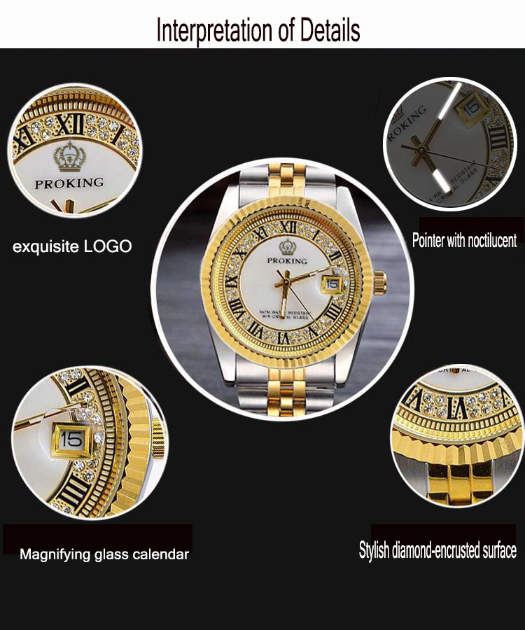 1pc Calendar Rhinestone Mens Watch | High-quality & Affordable | Temu