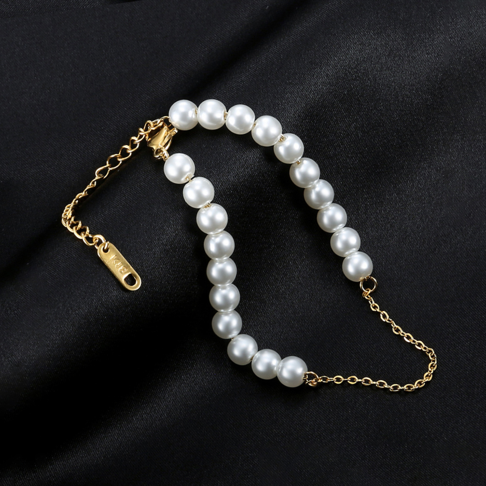 White Faux Pearls Beaded Anklet Simple Style Ankle Bracelet - Temu New ...