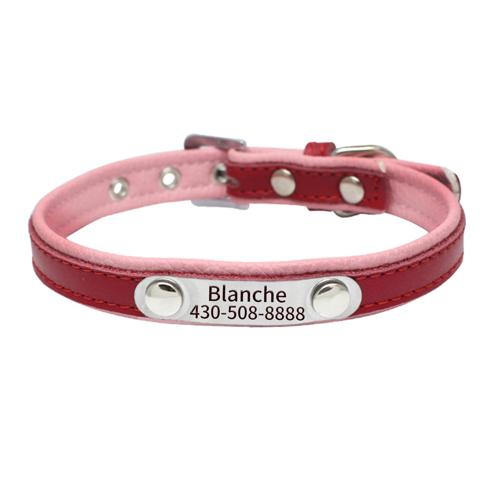 Collier D'animal Familier Anti perte Gravé Lettrage Rouge - Temu France