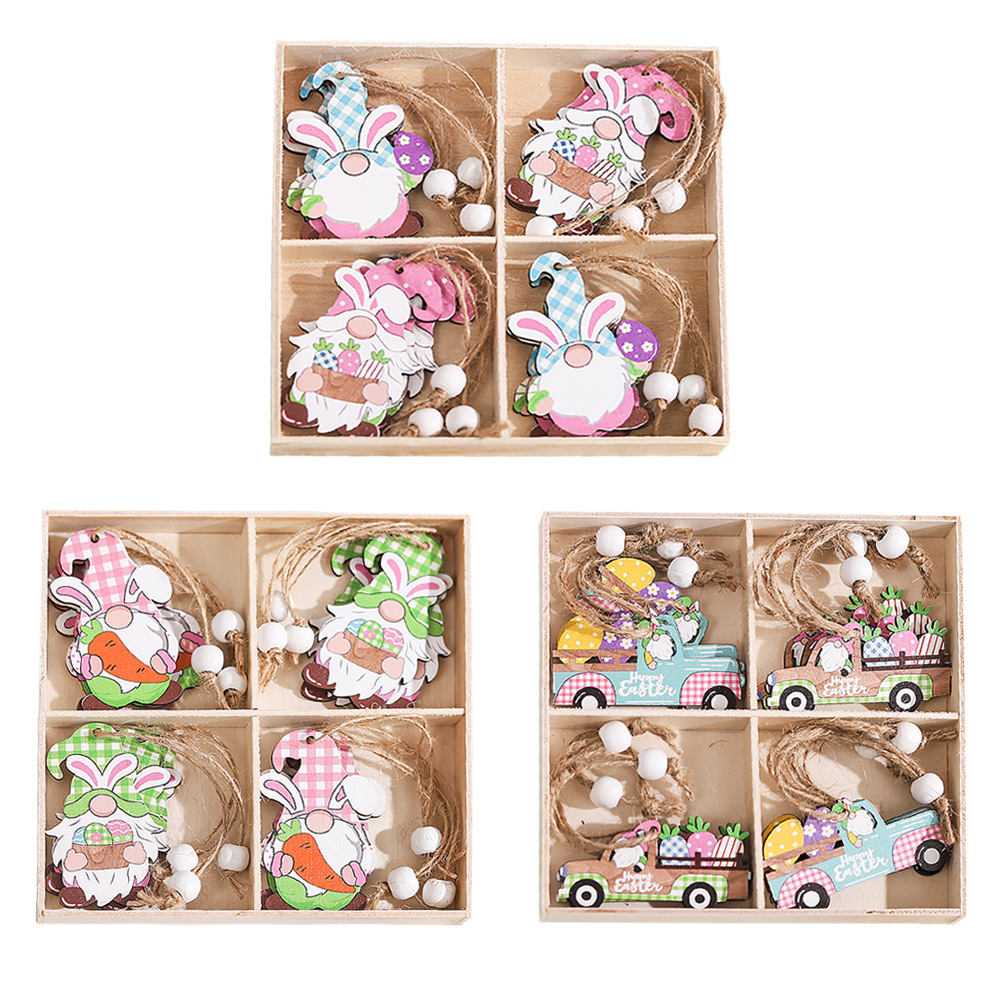 Easter Gnome Wooden Hanging Ornaments Colorful Crafts Tag - Temu United ...