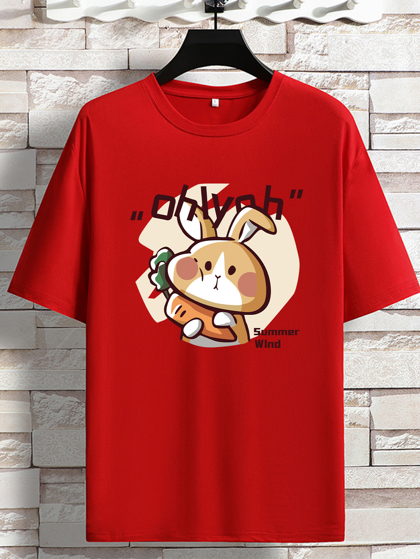 Men's Casual Stretch "rabbit Carrot" Graphic Tee Male - Temu Norway